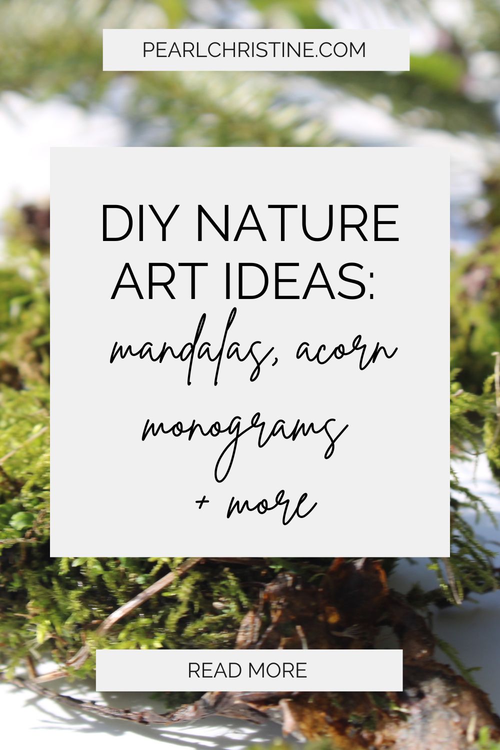 DIY nature art: mandalas, acorn monograms, and more!